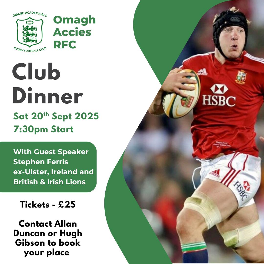 Stephen Ferris to Attend Club Dinner - Omagh Rugby Club